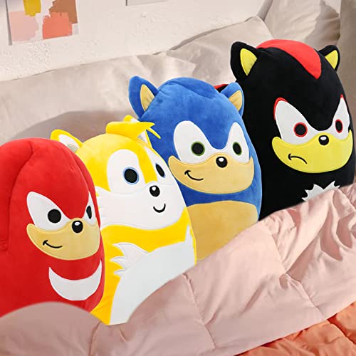 10 inches Sonic Plush Doll, Tails, Knuckles, Shadow Plush Toy, Shadow Stuffed Animals Plush Pillow (1-Sonic)