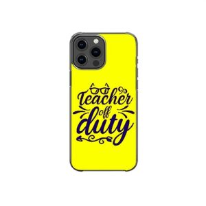 teacher off duty sarcastic funny teacher vacations pattern art design anti-fall and shockproof gift iphone case (iphone xr)