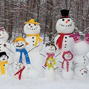 DORCEV 5x3ft Snowman Photography Backdrop for Christmas Party Background Winter Cold Snow Tree Forest Snowman Family Xmas Party Banner Wallpaper Kids Adult Christmas Photo Studio Props