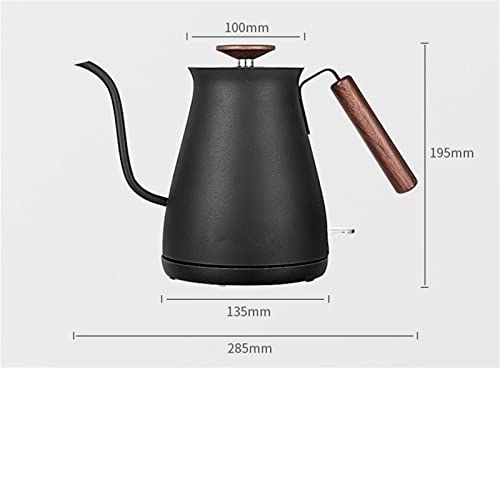 VATTEA Water Kettle Electric 220V 1L Gooseneck Kettle Electric Kettle Stainless Steel Drip Coffee Tea Auto-Off Electric Teapot (Color : White)