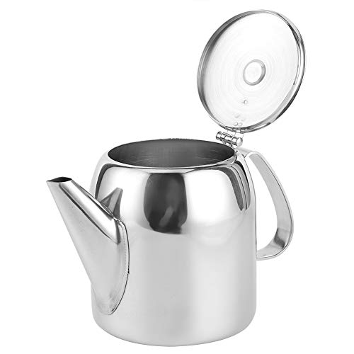 Stainless Steel Tea Pot, Household Coffee Pot Cold Water Kettle, Short Spout Cold Drink Kettle for Coffee Tea Beverages(S)