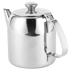 Stainless Steel Tea Pot, Household Coffee Pot Cold Water Kettle, Short Spout Cold Drink Kettle for Coffee Tea Beverages(S)