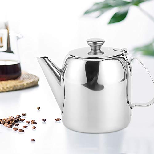 Stainless Steel Tea Pot, Household Coffee Pot Cold Water Kettle, Short Spout Cold Drink Kettle for Coffee Tea Beverages(S)