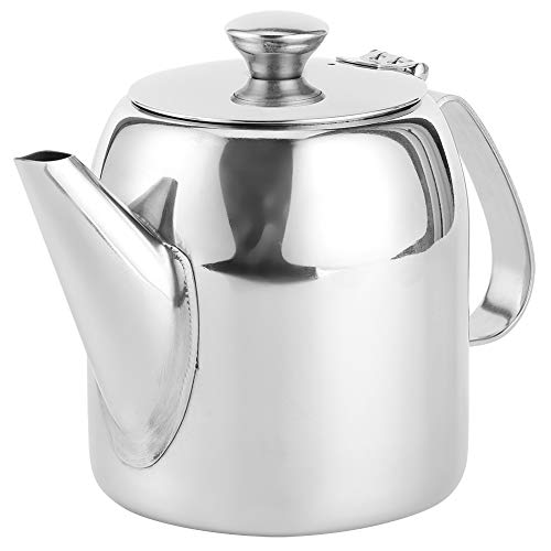 Stainless Steel Tea Pot, Household Coffee Pot Cold Water Kettle, Short Spout Cold Drink Kettle for Coffee Tea Beverages(S)