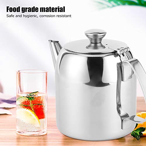 Stainless Steel Tea Pot, Household Coffee Pot Cold Water Kettle, Short Spout Cold Drink Kettle for Coffee Tea Beverages(S)