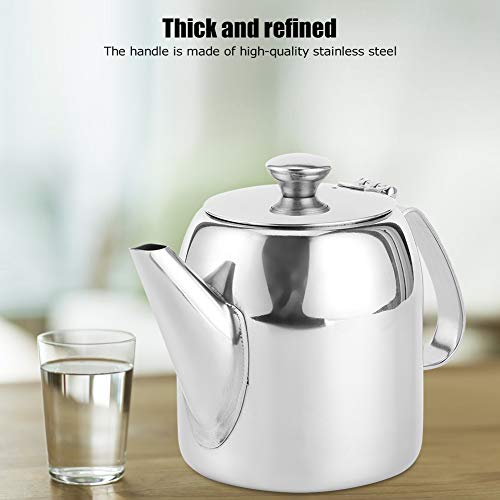 Stainless Steel Tea Pot, Household Coffee Pot Cold Water Kettle, Short Spout Cold Drink Kettle for Coffee Tea Beverages(S)