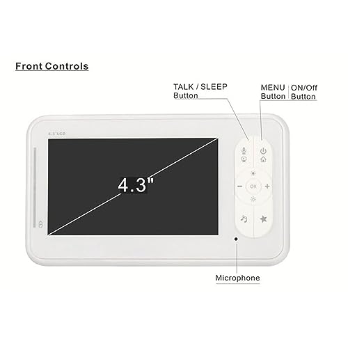 EVGATSAUTO Wireless Baby Monitor, 2 Way Talk Video Baby Monitor As a Gift (US Plug)