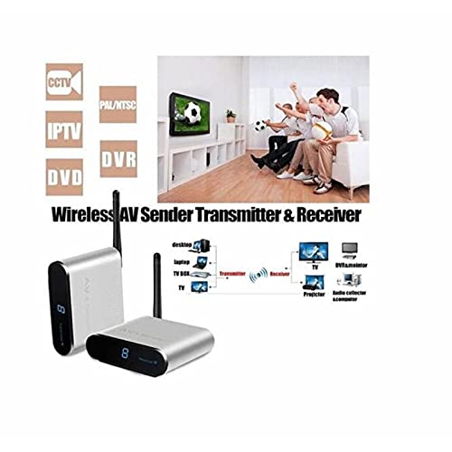 AV Transmitter Receiver, Plug and Play Stable Sound Video Sender Receiver 8 Channel Noiseless 100-240V TV (US Plug)