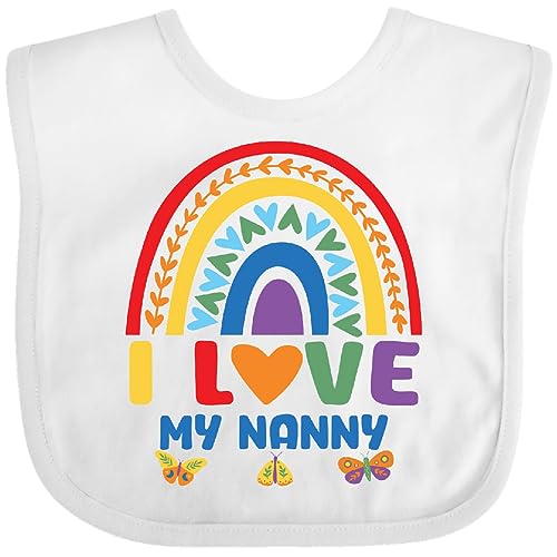 inktastic Rainbow I Love Me Nanny Baby Bib White 42add