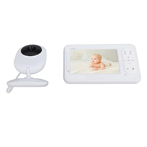 Video Baby Monitor, AC 100V-240V 4.3 Inch IPS Screen Professional Noise Reduction Wireless Baby Monitor ABS for Home (US Plug)