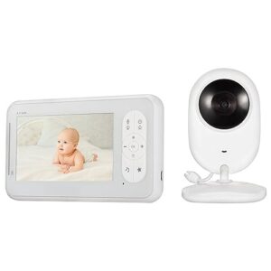 Video Baby Monitor, AC 100V-240V 4.3 Inch IPS Screen Professional Noise Reduction Wireless Baby Monitor ABS for Home (US Plug)