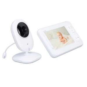 Video Baby Monitor, AC 100V-240V 4.3 Inch IPS Screen Professional Noise Reduction Wireless Baby Monitor ABS for Home (US Plug)