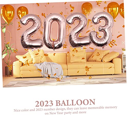 ERINGOGO 1 Set 2023 Aluminum Film Balloon Garland Decor Suit for Kids Chinese Decor Aluminum Foil Balloon New Years Eve Party Supplies 2023 2022 Ballons Aluminum Film Rose Gold Party Favors