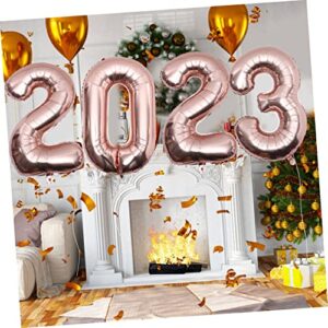 ERINGOGO 1 Set 2023 Aluminum Film Balloon Garland Decor Suit for Kids Chinese Decor Aluminum Foil Balloon New Years Eve Party Supplies 2023 2022 Ballons Aluminum Film Rose Gold Party Favors