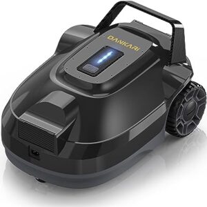 DANKARI Cordless Pool Robot Vacuum, Rechargeable Robotic Pool Cleaner for Above Ground & In-Ground Swimming Flat Pools