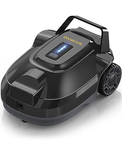 DANKARI Cordless Pool Robot Vacuum, Rechargeable Robotic Pool Cleaner for Above Ground & In-Ground Swimming Flat Pools