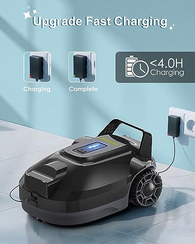 DANKARI Cordless Pool Robot Vacuum, Rechargeable Robotic Pool Cleaner for Above Ground & In-Ground Swimming Flat Pools