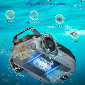 DANKARI Cordless Pool Robot Vacuum, Rechargeable Robotic Pool Cleaner for Above Ground & In-Ground Swimming Flat Pools