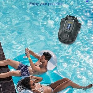 DANKARI Cordless Pool Robot Vacuum, Rechargeable Robotic Pool Cleaner for Above Ground & In-Ground Swimming Flat Pools