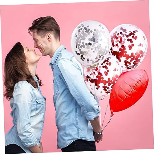 Abaodam 2 Sets valentine's day decoration garland decor foil balloons heart decor Proposal Rose Petals propose balloons romantic ballon emulsion balloon party decoration balloons wedding