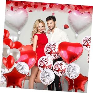 Abaodam 2 Sets valentine's day decoration garland decor foil balloons heart decor Proposal Rose Petals propose balloons romantic ballon emulsion balloon party decoration balloons wedding