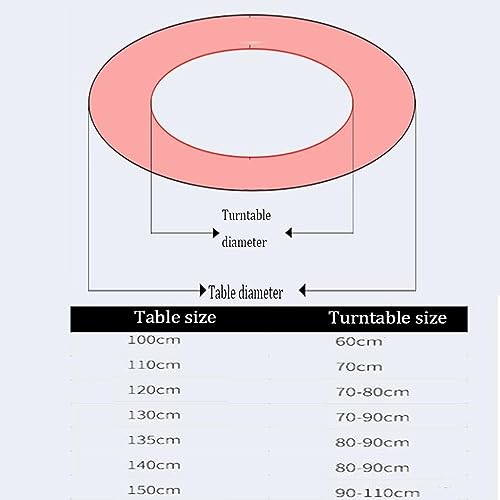 DOUKI 40In Tempered Glass Lazy Susan Turntable For Dining Table Swivel Serving Plate, Thick Tempered Glass Turntable Rotating Serving Tray Brown (Color : Brown, Size : 70cm(28inch))