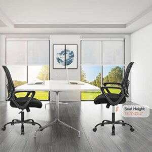 Office Chair, Mid Back Mesh Office Computer Swivel Desk Task Chair, Ergonomic Executive Chair with Armrests