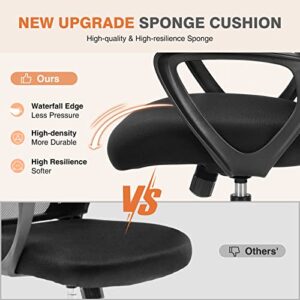 Office Chair, Mid Back Mesh Office Computer Swivel Desk Task Chair, Ergonomic Executive Chair with Armrests