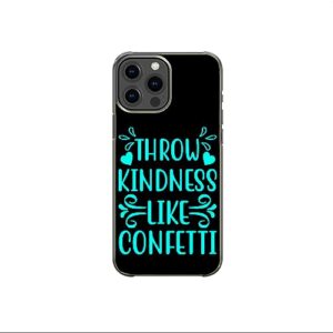 throw kindness like confetti sweet cute pattern art design anti-fall and shockproof gift iphone case (iphone xr)