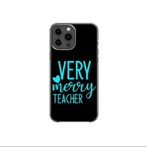 Very Merry Teacher Cute Sweet Teacher Tribute Pattern Art Design Anti-Fall and Shockproof Gift iPhone case (iPhone XR)