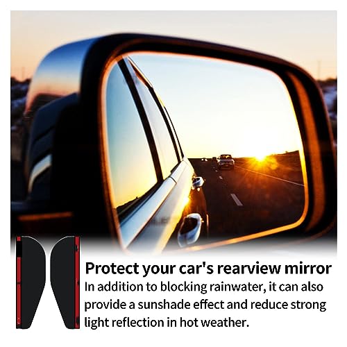 ATpu Car Rear View Mirror Eyebrow for Volvo V60 S60 Xc60 Caresto T6 for Infiniti,2pcs PV-C Car Back Mirror Eyebrow Rain Cover Sticker