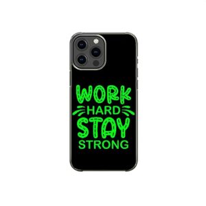 Work Hard Stay Strong Motivational Inspirational Pattern Art Design Anti-Fall and Shockproof Gift iPhone case (iPhone XR)