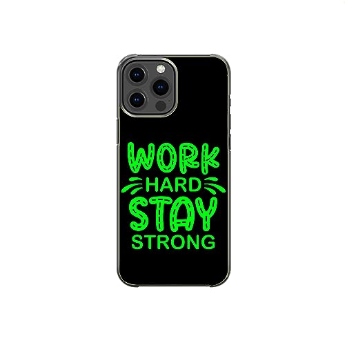 Work Hard Stay Strong Motivational Inspirational Pattern Art Design Anti-Fall and Shockproof Gift iPhone case (iPhone XR)