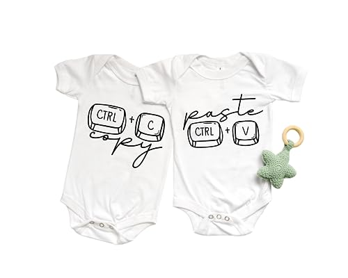 Copy and paste computer keys Funny baby bodysuit twin set kids boy girl unisex shirt (2T/3T Shirt)