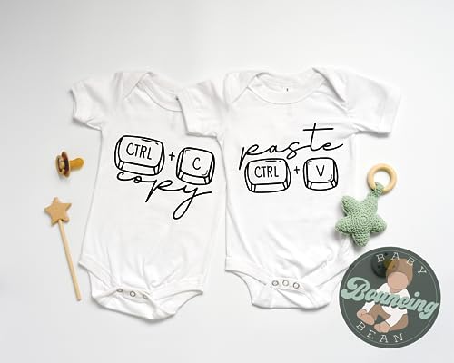 Copy and paste computer keys Funny baby bodysuit twin set kids boy girl unisex shirt (2T/3T Shirt)