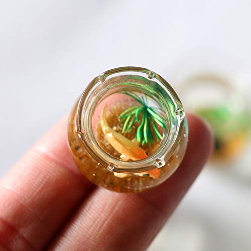 Dollhouse Miniature Goldfish Bowls, Chic Miniature Fish Tank with Smooth Surface, Realistic Resin Dollhouse Fish Tank Accessories for Garden Scene Decor, 1.06" x 0.51" x 1.02"