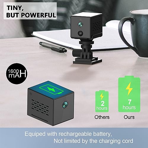 Dukmikz Hidden Camera Mini Spy Camera, 4K WiFi Mini Hidden Spy Cam for Home Security/Outdoor Recording, Remotely Watching Via Mobile Phone, Battery Powered