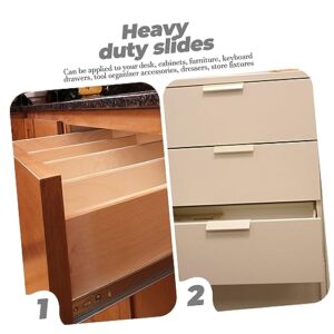 STOBOK 2 Sets Drawer Slides Furniture Sliders Furniture Slides Metal Keyboard Closet Bearing Rails Furniture Rails Rack Mute Bearing Slider Cupboards Tray Slides Bearing Tray Slide Iron