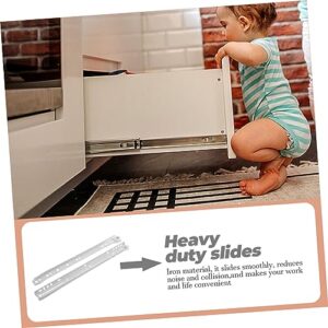 STOBOK 2 Sets Drawer Slides Furniture Sliders Furniture Slides Metal Keyboard Closet Bearing Rails Furniture Rails Rack Mute Bearing Slider Cupboards Tray Slides Bearing Tray Slide Iron