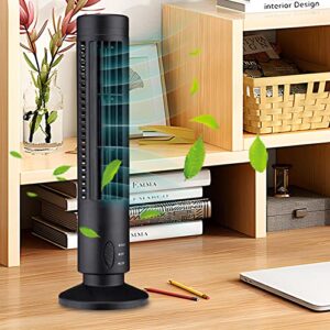 Quiet Tower Fan, 2.5W USB Charging Tower cooling Fan, tower fans oscillating quiet Small Fan with 2 Speeds, Bladeless Fan, standing oscillating fans for indoors