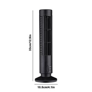 Quiet Tower Fan, 2.5W USB Charging Tower cooling Fan, tower fans oscillating quiet Small Fan with 2 Speeds, Bladeless Fan, standing oscillating fans for indoors