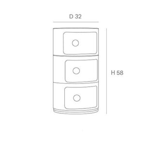 ZHAOLEI Nordic Simple ABS Bedside Storage Cabinet Sofa Bedroom Nightstands 3 Tier Round Storage Finishing Cabinets