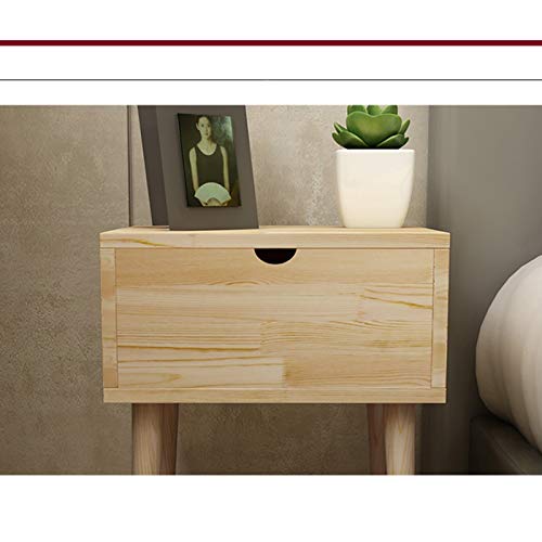 ZHAOLEI Simple Bedside Table,Nordic European Shabby Chic Wood Bedroom Furniture Cabinet Nightstand