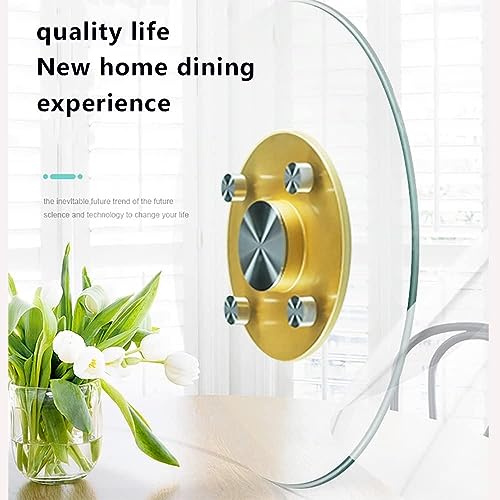 70cm 80cm 90cm 100cm Lazy Susan Glass Rotating Tray，Turntable Dining Table Centerpiece Large Tabletop Rotating Tray Clear Serving Plate Round With Silent Bearing (Size : 100cm)