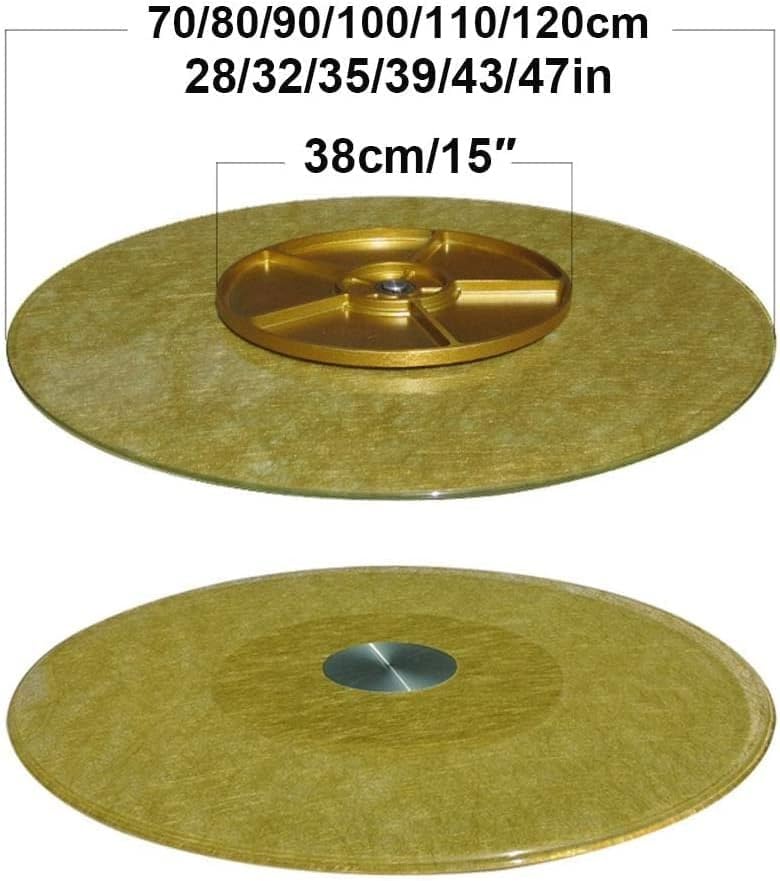 27 Inches Heavy Duty Lazy Susan, Round Glass Turntable, 360° Dining Table Rotating Tray, Safe Smooth, 200KG Bearing For Banquets Party (Color : 12mm/0.47in Thick, Size : 70cm/28in)