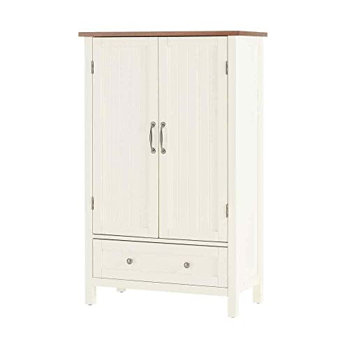 MAXCBD Nightstand Bedside Table Drawer Cabinet Bainport Ivory Wood Kitchen Pantry 28 in. W X 45 in. H Craft Supplies and Other Everyday Essentials Storage Tower Dresser