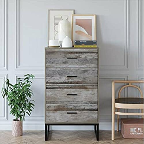 Nightstand Bedside Table Drawer Cabinet 4 Drawer Chest,Modern Storage Dresser Tall Nightstand Bathroom Floor Cabinet 4 Drawer Chest Modern Storage Dresser Storage Tower Dresser