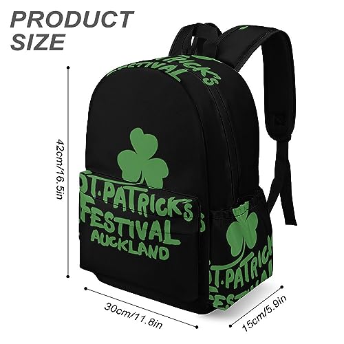 St Patrick's Day Auckland Backpack Lightweight Laptop Backpack Business Bag Casual Shoulder Bags Daypack for Women Men