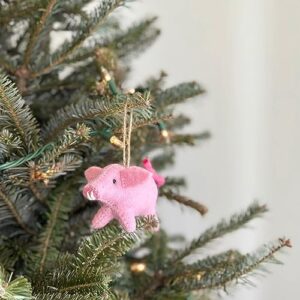 felt ornament - pig