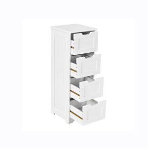 maxcbd nightstand bedside table drawer cabinet bathroom floor cabinet free-standing side storage organizer w /4 drawers white bathroom cabinet storage tower dresser